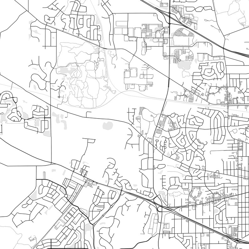 Elgin Map Print, Elgin Map Poster Wall Art, Il City Map, Illinois Print ...