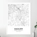 Mauldin Map Print, Mauldin Map Poster Wall Art, Sc City Map, South ...