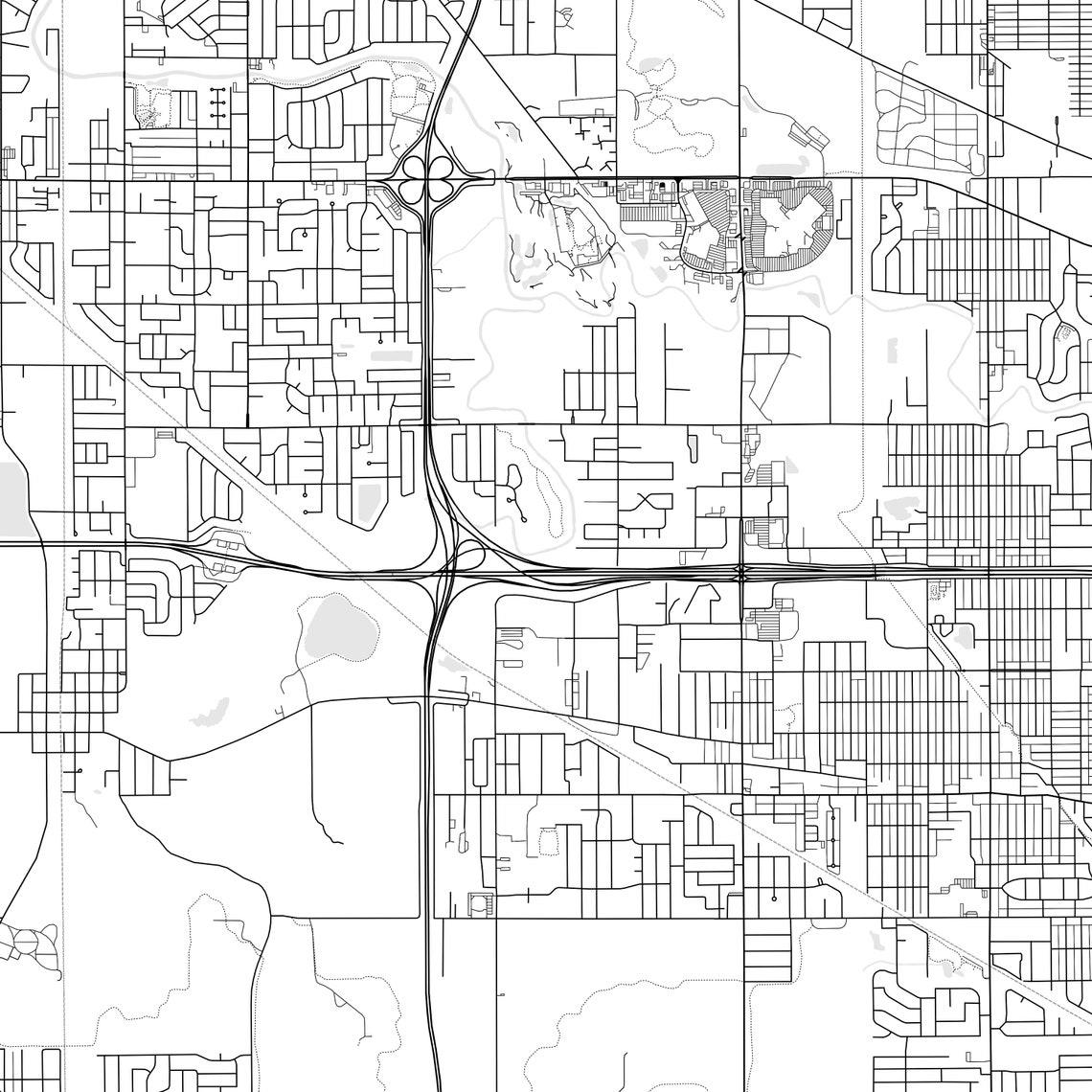 Lansing Map Print, Lansing Map Poster Wall Art, Il City Map, Illinois ...