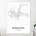 Binghamton Map Print, Binghamton Map Poster Wall Art, Ny City Map, New ...