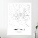 Prattville Map Print Prattville Map Poster Wall Art Al City - Etsy
