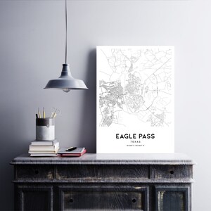 Eagle Pass Map Print, Eagle Pass Map Poster Wall Art, Tx City Map ...