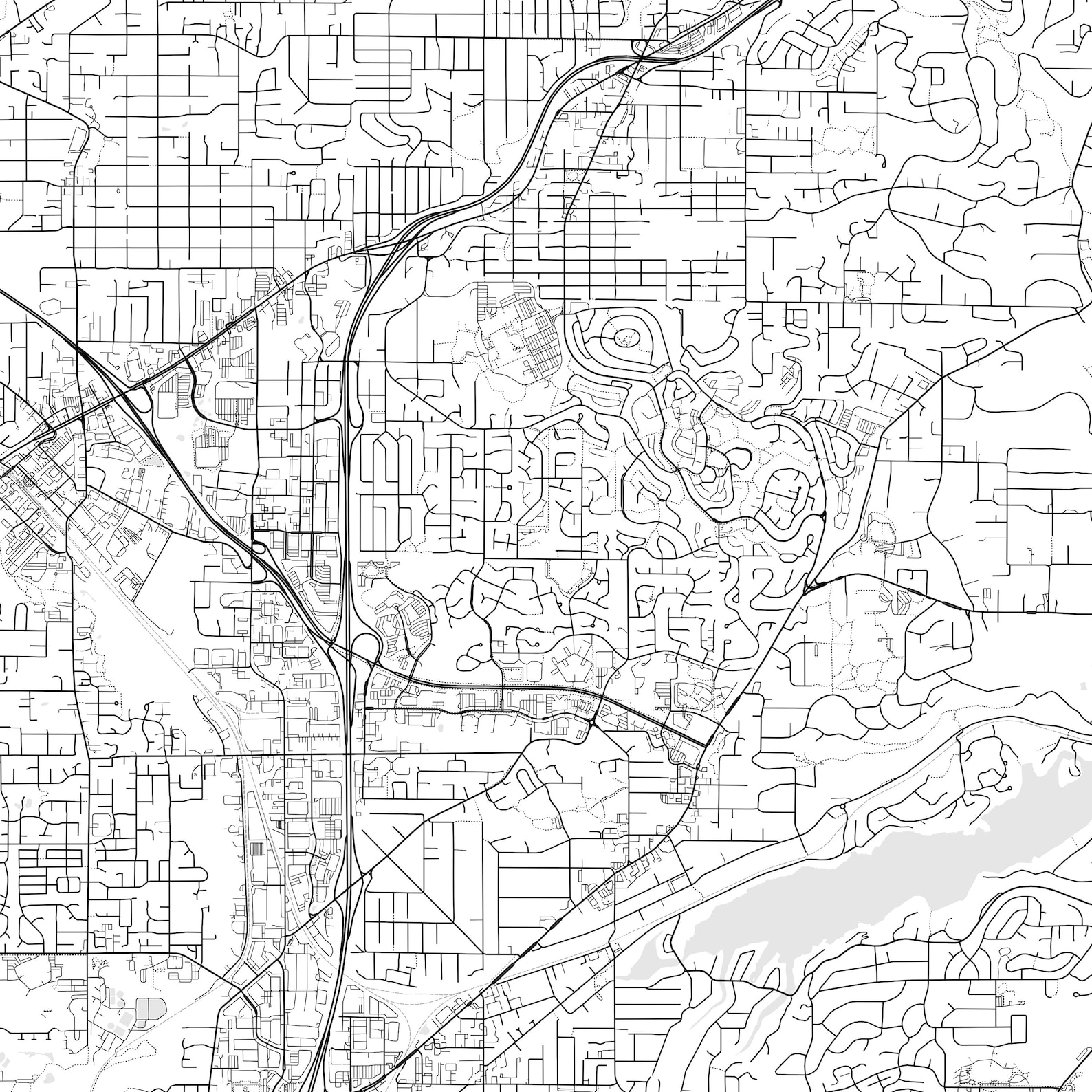 Lake Oswego Map Print Lake Oswego Map Poster Wall Art or - Etsy