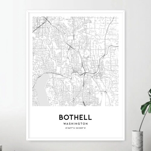 Seattle Map Print Minimalistic Wall Art Poster City Maps - Etsy