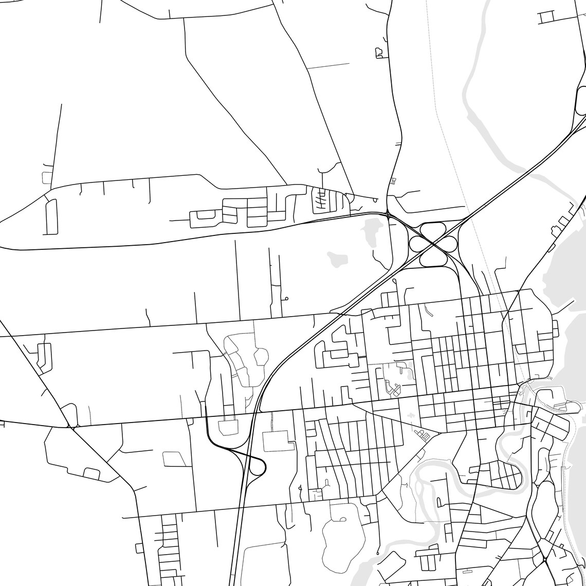 Plattsburgh Map Print, Plattsburgh Map Poster Wall Art, Ny City Map ...