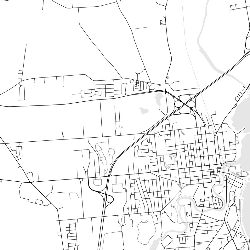 Plattsburgh Map Print, Plattsburgh Map Poster Wall Art, Ny City Map ...