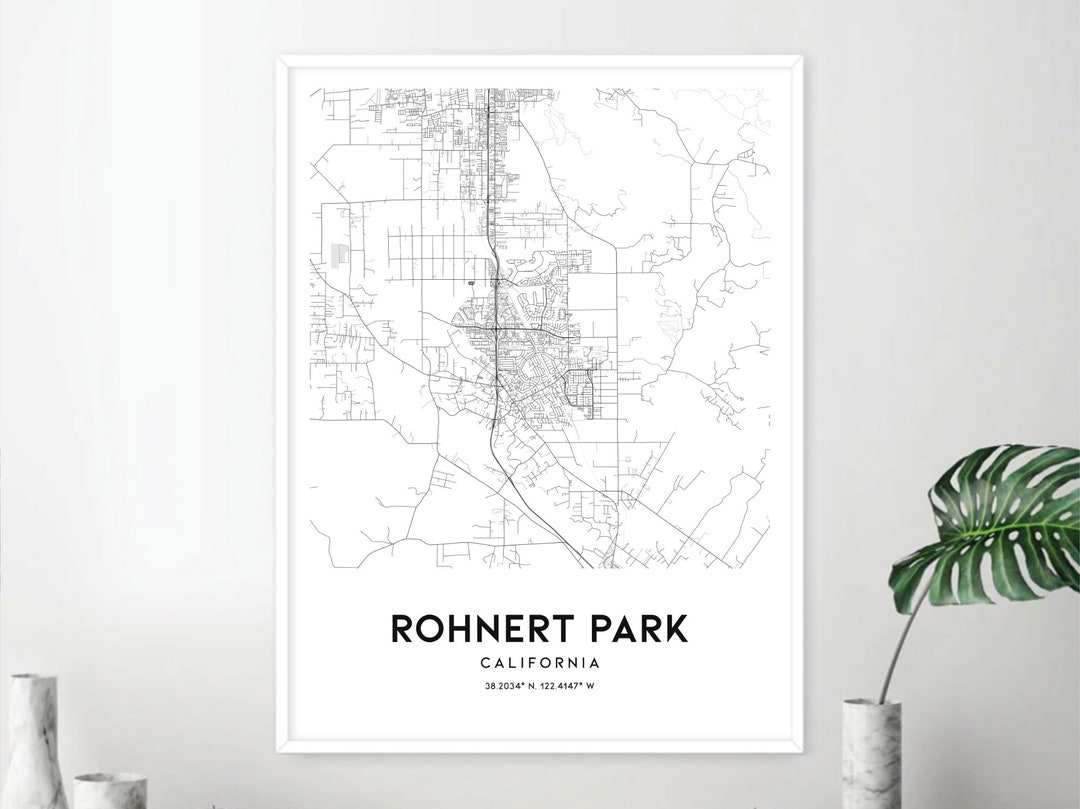 Rohnert Park Map Print Rohnert Park Map Poster Wall Art Ca - Etsy