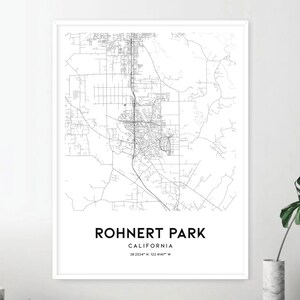 Rohnert Park Map Print Rohnert Park Map Poster Wall Art Ca - Etsy
