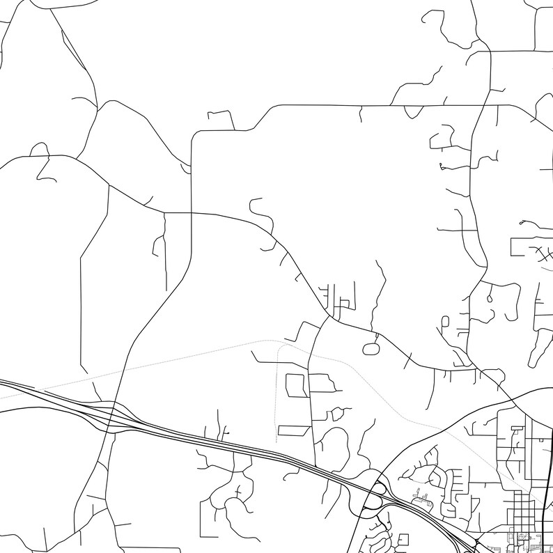 Clinton Map Print Clinton Map Poster Wall Art Ms City Map - Etsy