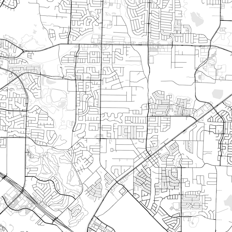 Sachse Map Print Sachse Map Poster Wall Art Tx City Map - Etsy