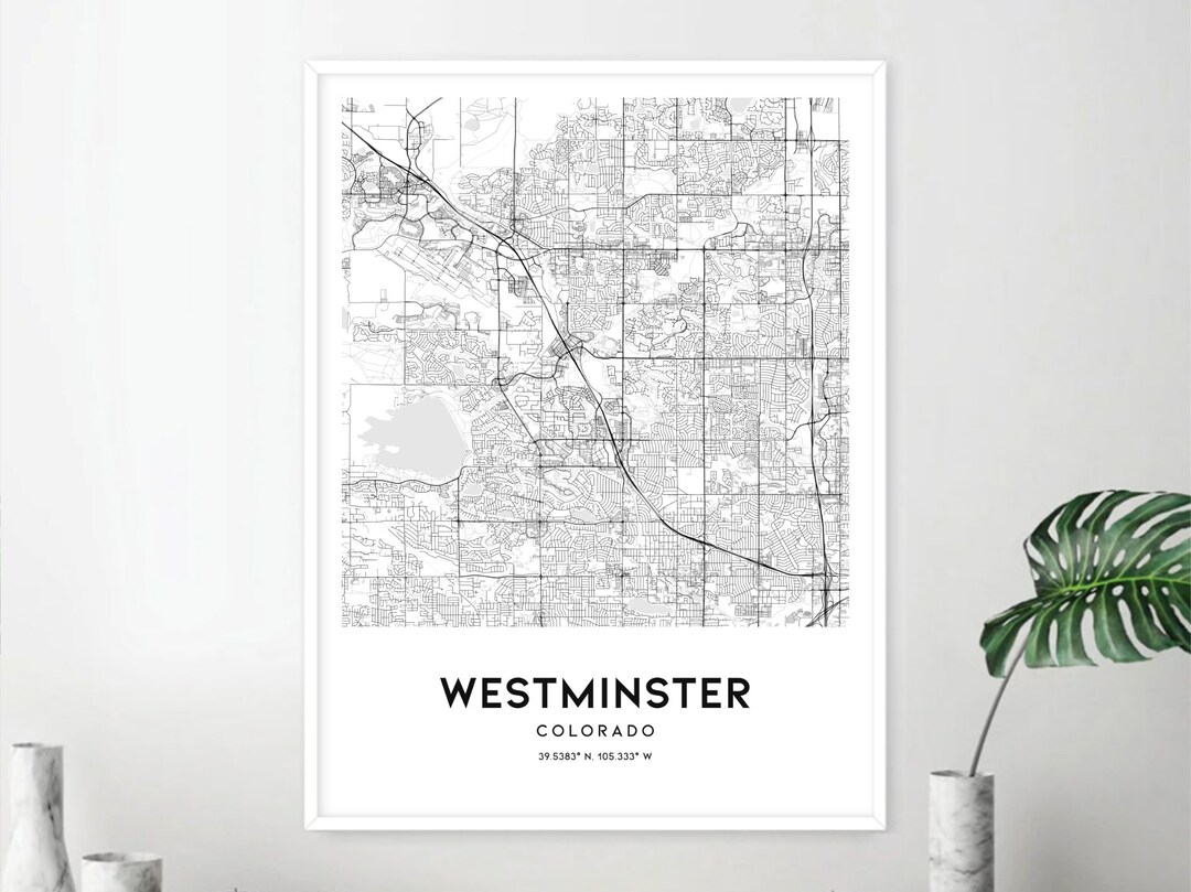 Westminster Map Print Westminster Map Poster Wall Art Co - Etsy