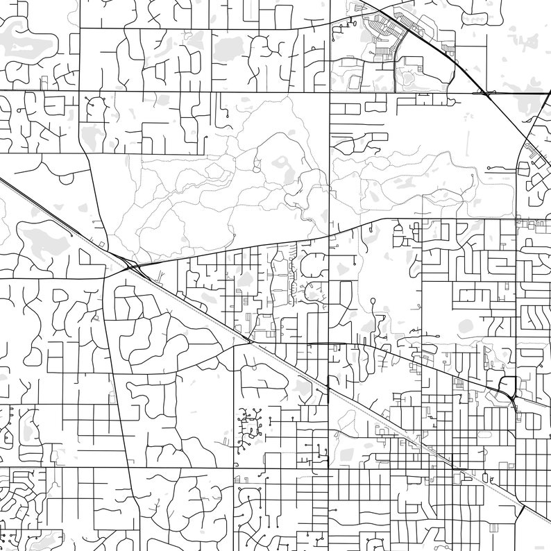 Palatine Map Print Palatine Map Poster Wall Art Il City Map - Etsy