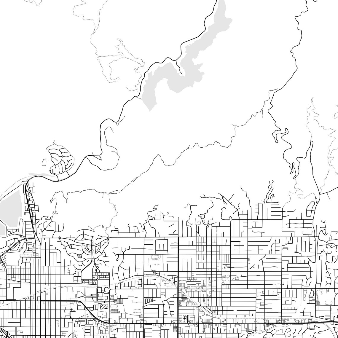 Glendora Map Print Glendora Map Poster Wall Art Ca City Map - Etsy