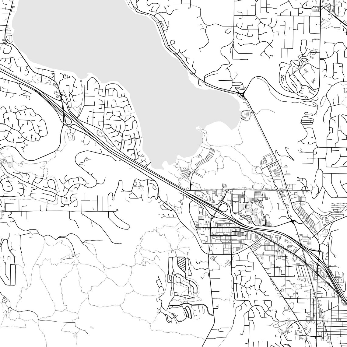 Issaquah Map Print Issaquah Map Poster Wall Art Wa City Map - Etsy