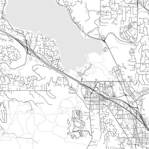 Issaquah Map Print, Issaquah Map Poster Wall Art, Wa City Map ...