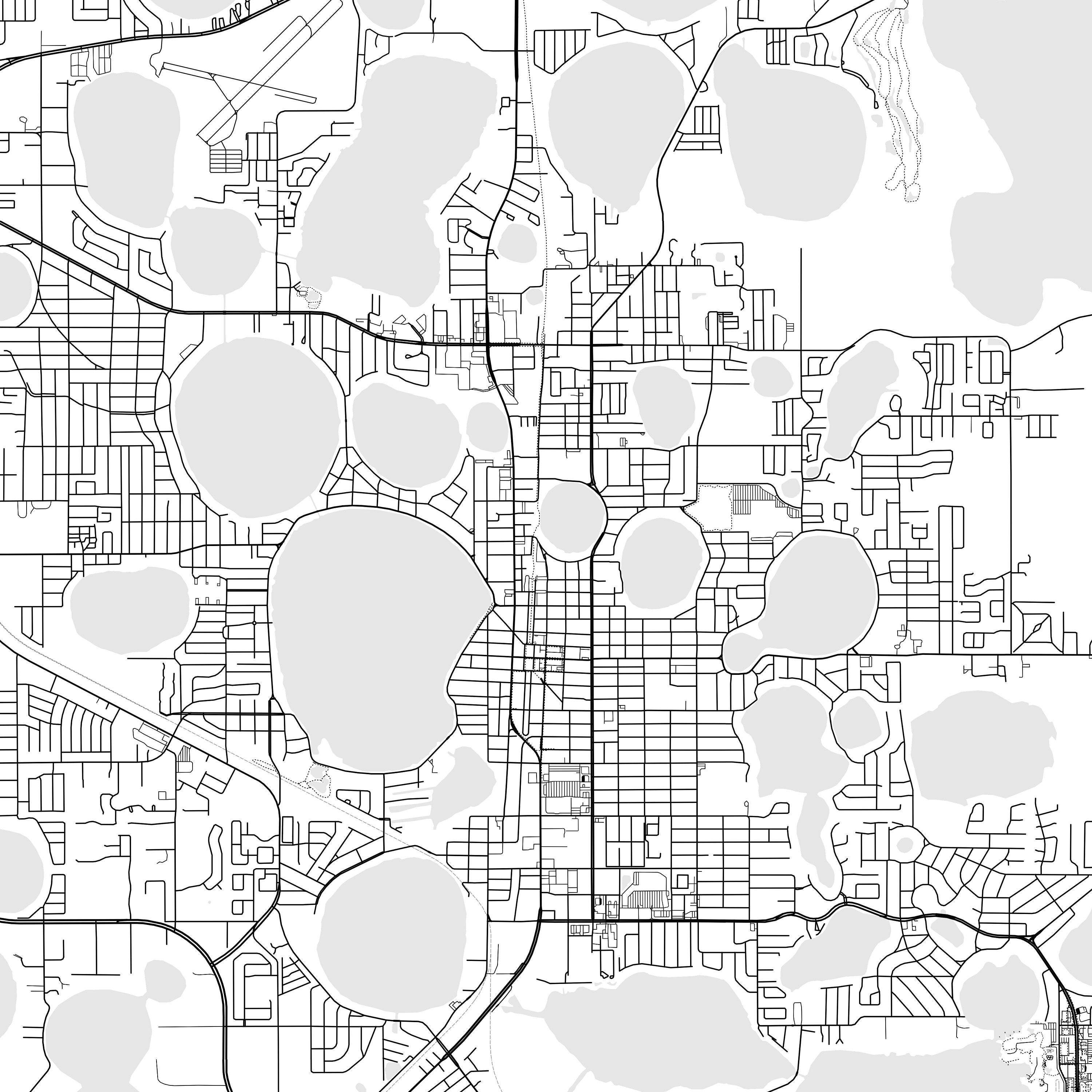 Winter Haven Map Print, Winter Haven Map Poster Wall Art, Fl City Map ...