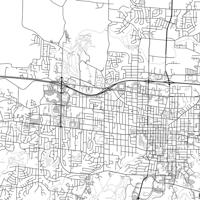Columbia Map Print, Columbia Map Poster Wall Art, Mo City Map, Missouri ...