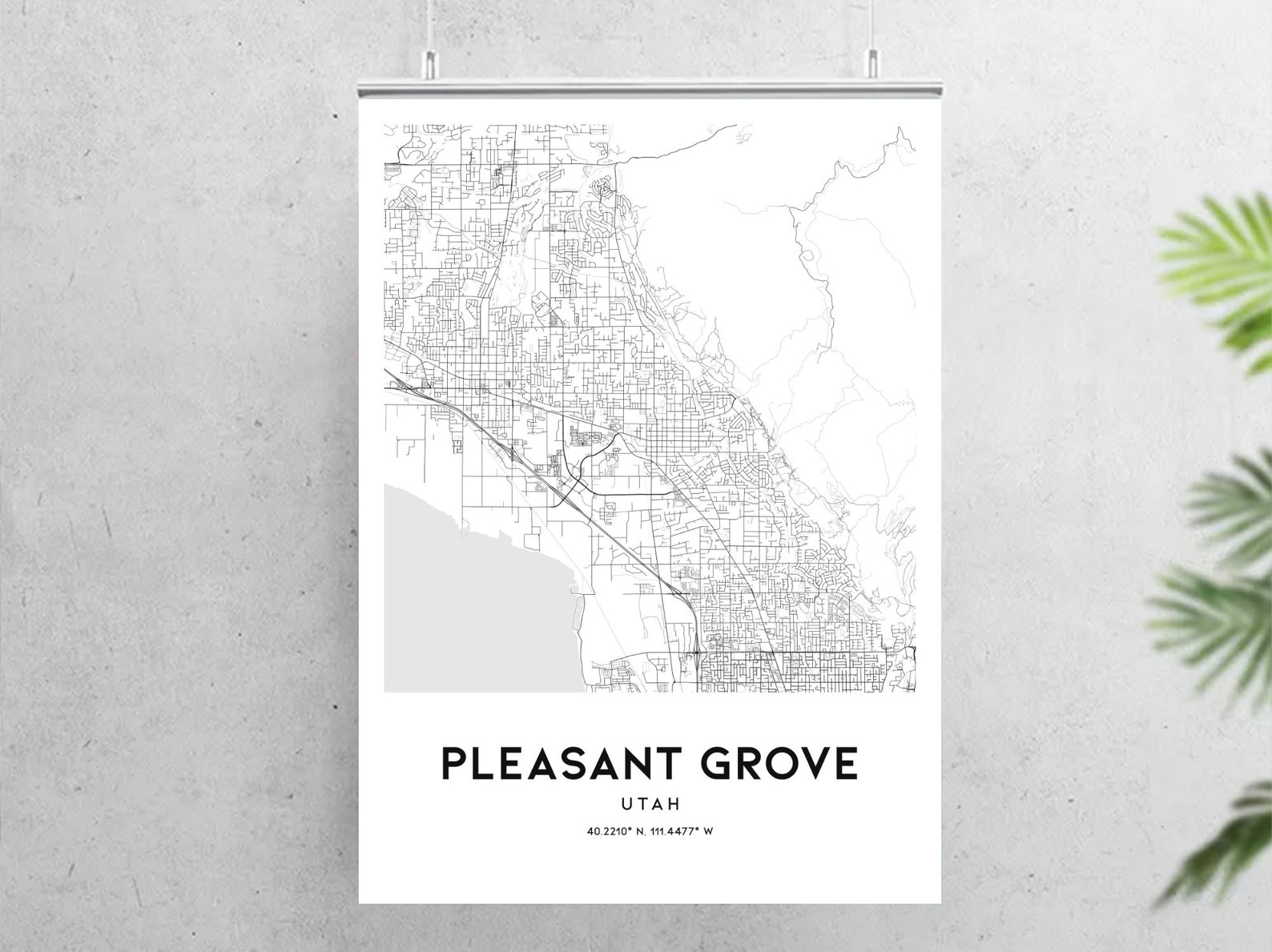 Pleasant Grove Map Print Pleasant Grove Map Poster Wall Art | Etsy