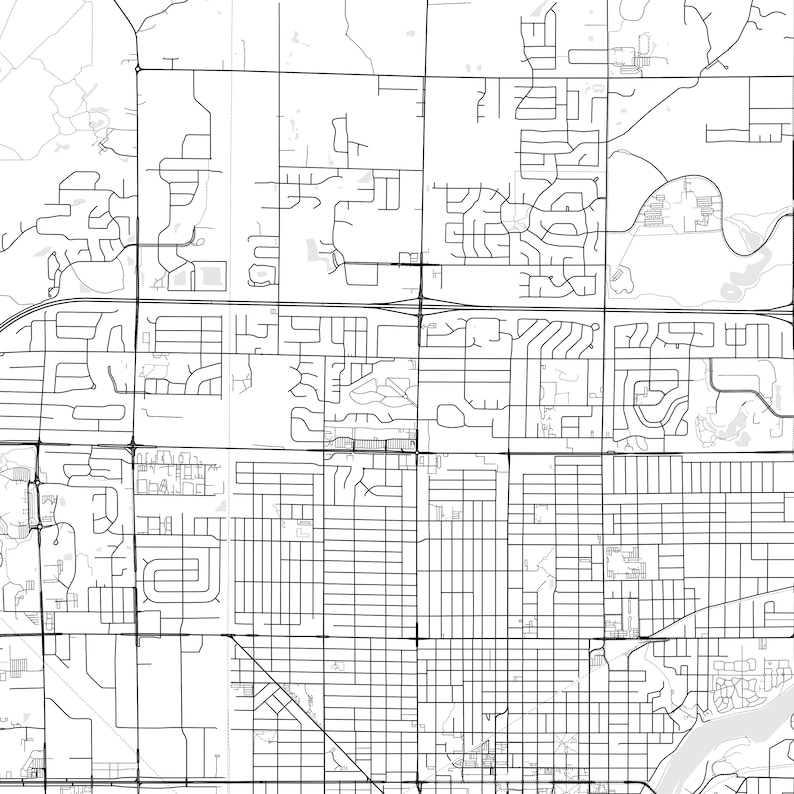 Appleton Map Print Appleton Map Poster Wall Art Wi City Map - Etsy