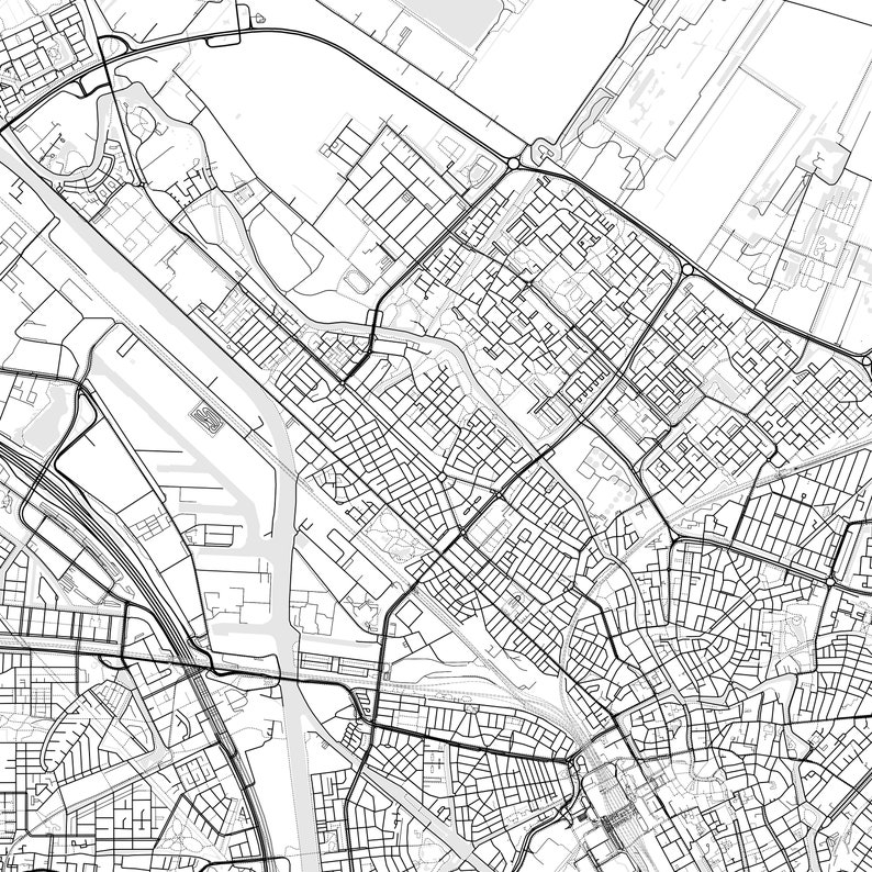 Utrecht Map Print Utrecht Map Poster Wall Art Utrecht City - Etsy