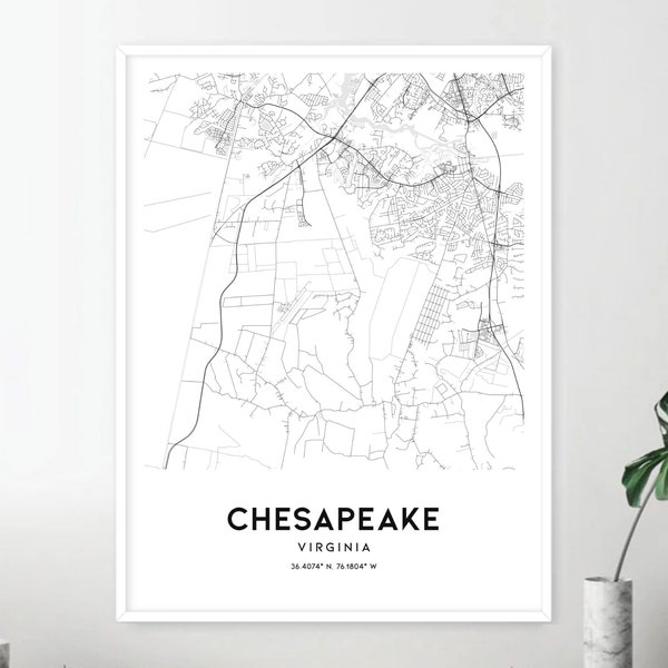 Chesapeake City Map - Etsy