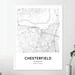Chesterfield Map Print Chesterfield Map Poster Wall Art Mo - Etsy