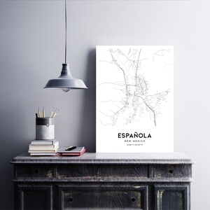 Española Map Print Española Map Poster Wall Art Nm City Map - Etsy