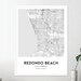 Redondo Beach Map Print Redondo Beach Map Poster Wall Art Ca - Etsy