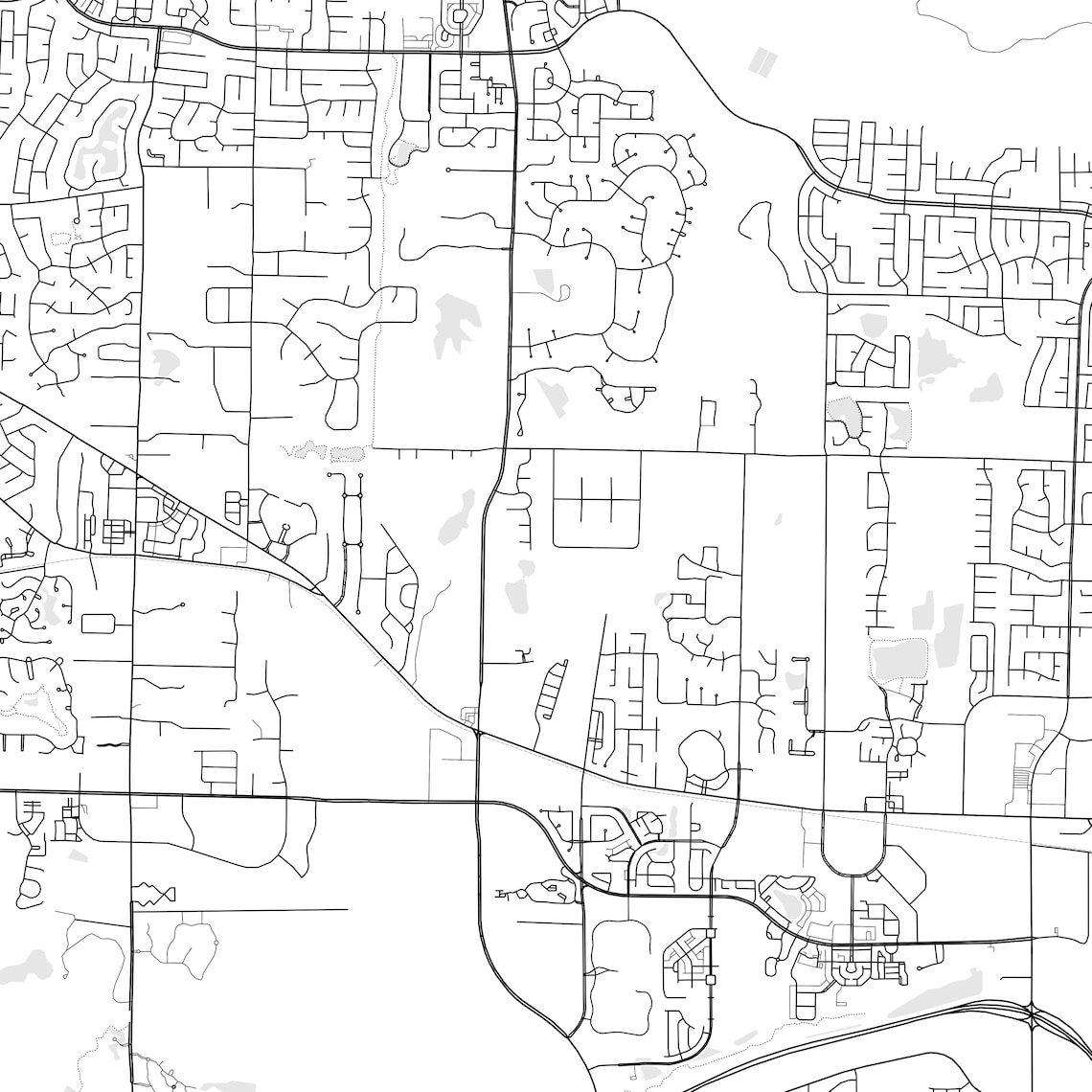 Collierville Map Print, Collierville Map Poster Wall Art, Tn City Map ...