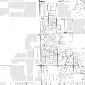 Doral Map Print, Doral Map Poster Wall Art, Fl City Map, Florida Print ...