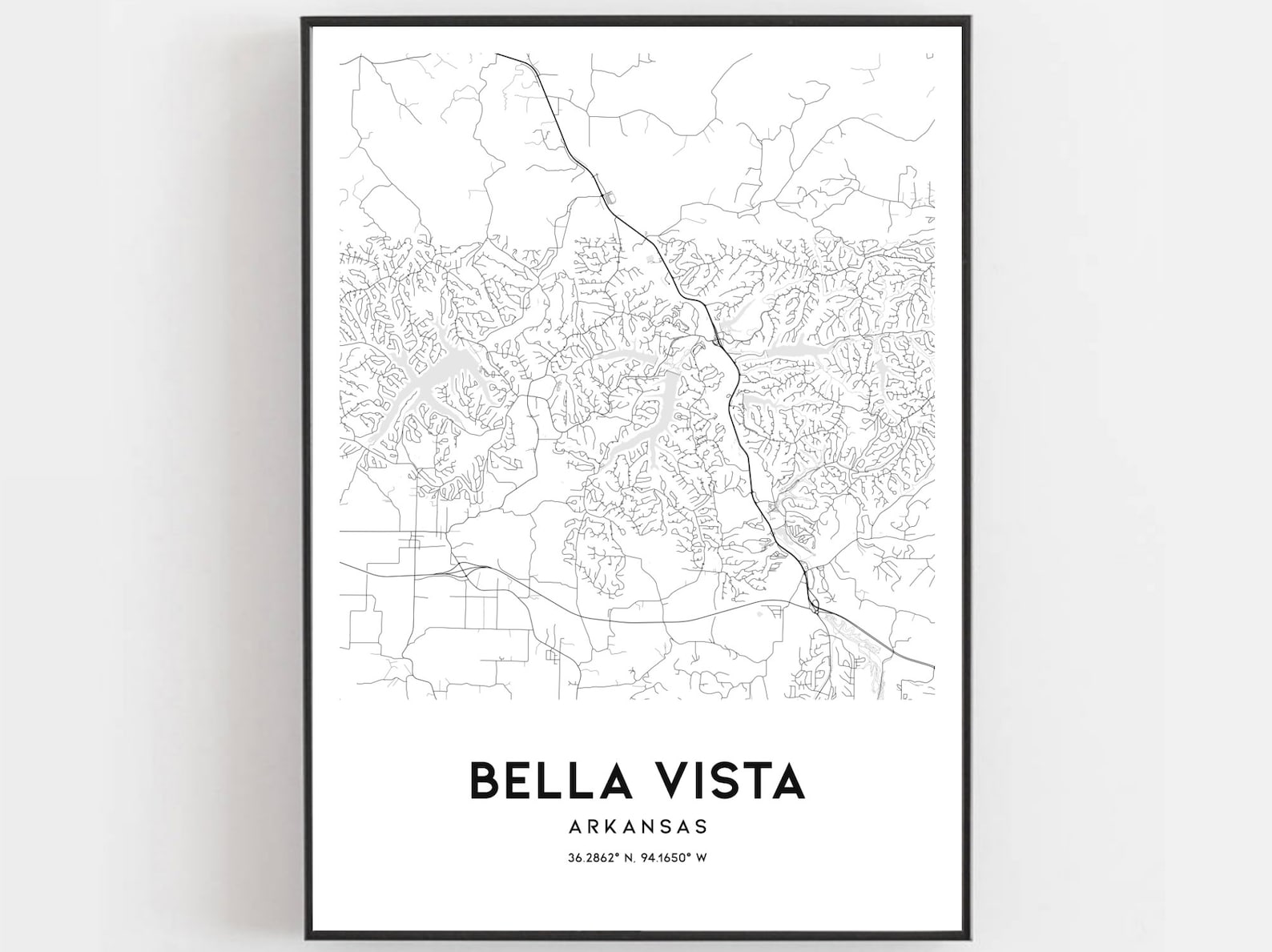 Bella Vista Map Print Bella Vista Map Poster Wall Art Ar | Etsy