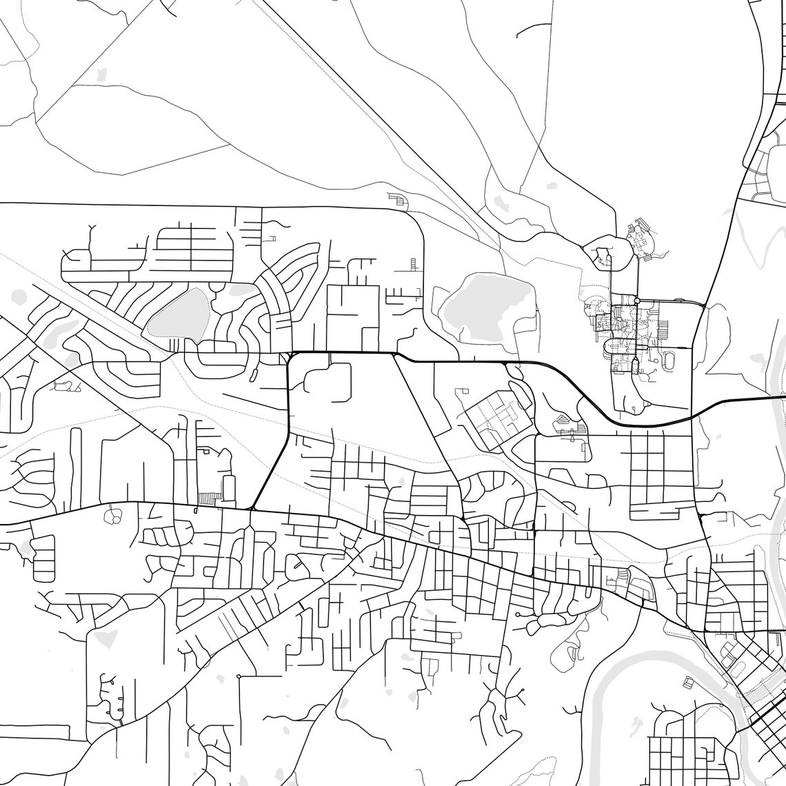 Rome Map Print, Rome Map Poster Wall Art, Ga City Map, Georgia Print ...