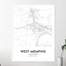 West Memphis Map Print, West Memphis Map Poster Wall Art, Ar City Map ...