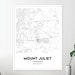 Mount Juliet Map Print, Mount Juliet Map Poster Wall Art, Tn City Map ...