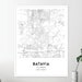Batavia Map Print, Batavia Map Poster Wall Art, Il City Map, Illinois ...