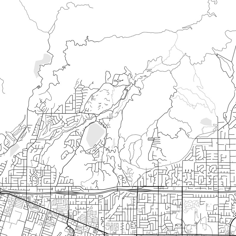 Claremont Map Print, Claremont Map Poster Wall Art, Ca City Map ...