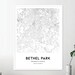 Bethel Park Map Print Bethel Park Map Poster Wall Art Pa - Etsy