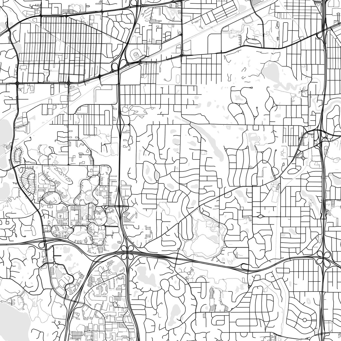 Edina Map Print, Edina Map Poster Wall Art, Mn City Map, Minnesota ...