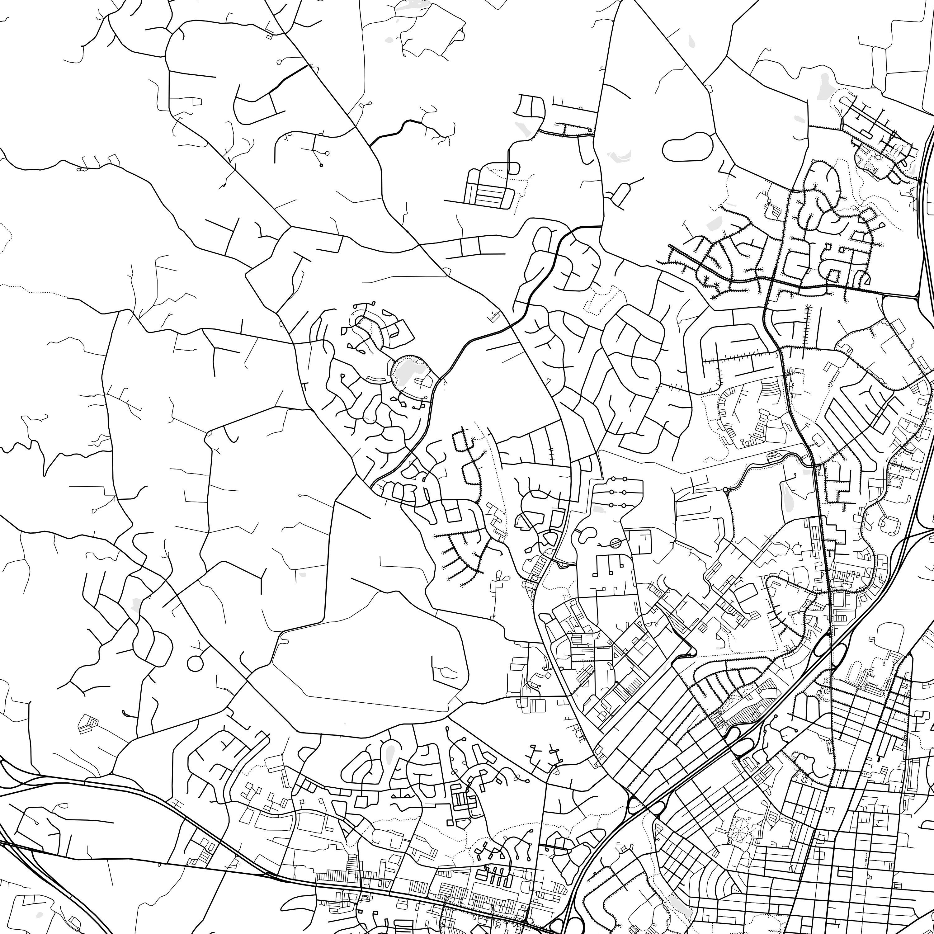 Frederick Map Print, Frederick Map Poster Wall Art, Md City Map ...