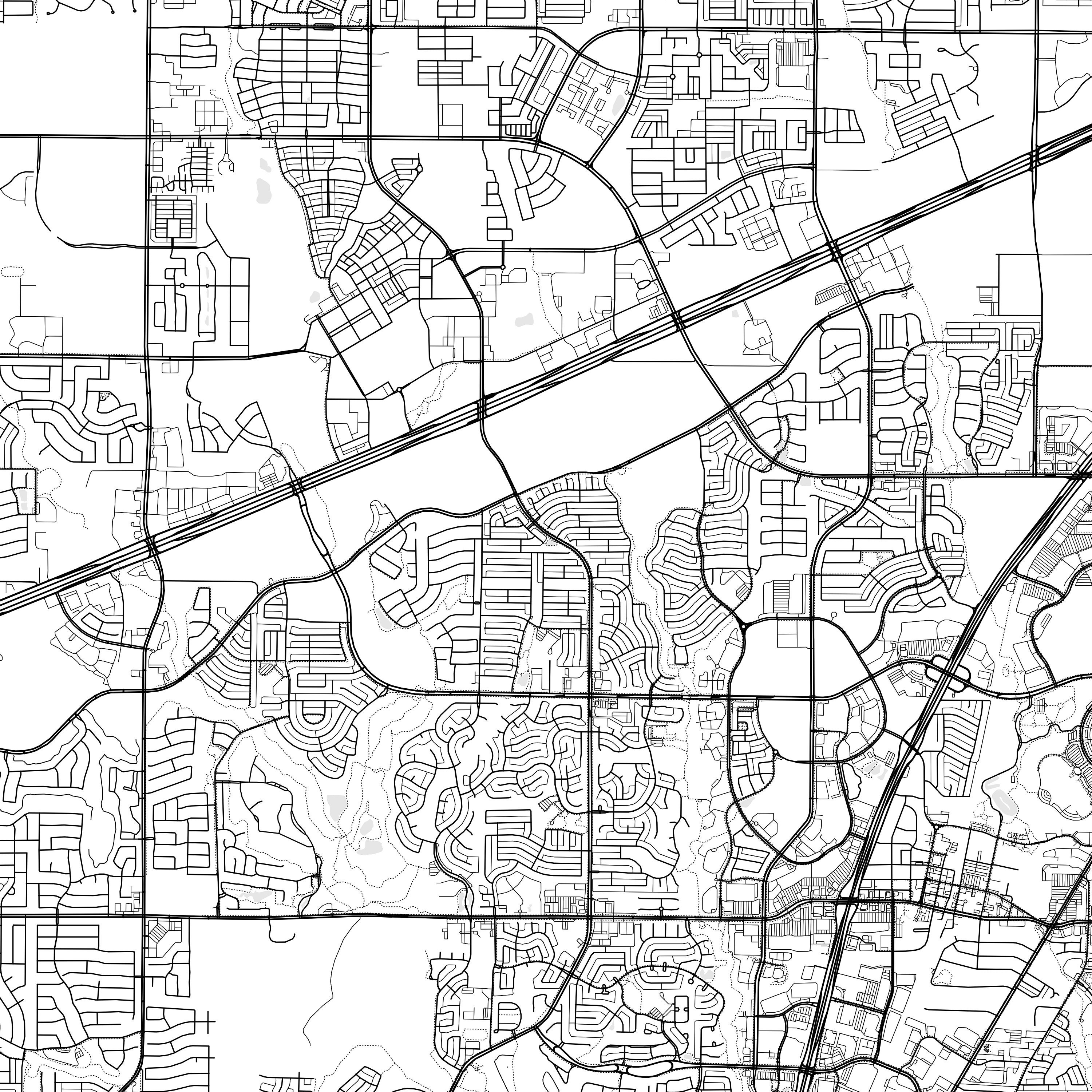 Allen Map Print, Allen Map Poster Wall Art, Tx City Map, Texas Print ...