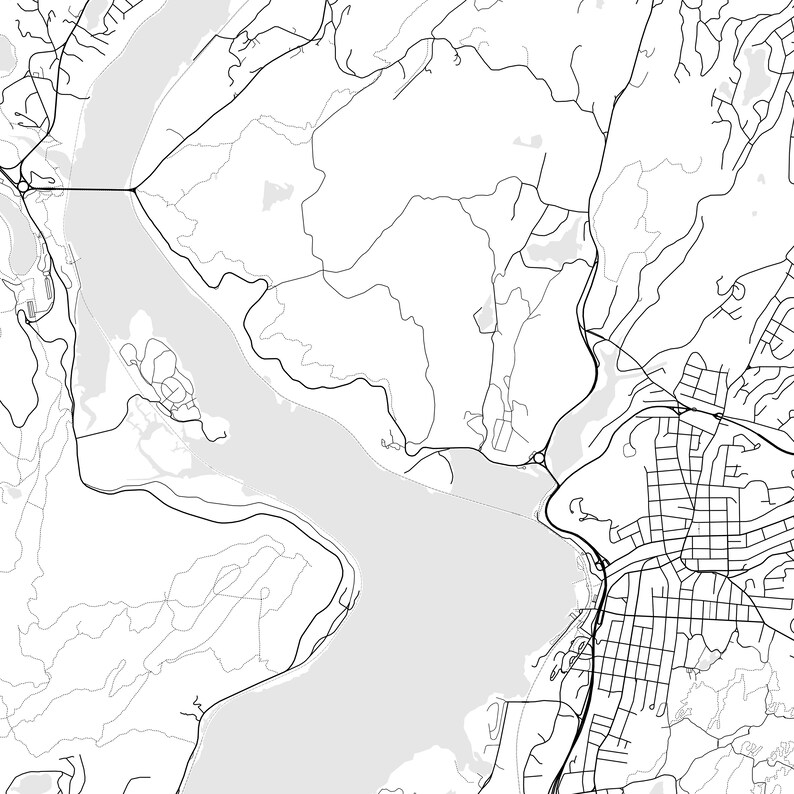 Peekskill Map Print Peekskill Map Poster Wall Art Ny City - Etsy