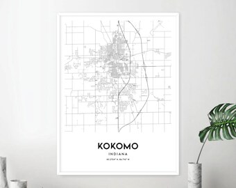 Kokomo Street Map - Etsy
