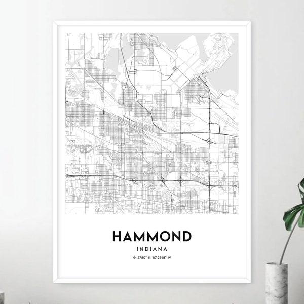 Hammond Map - Etsy