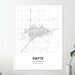 Davis Map Print, Davis Map Poster Wall Art, Ca City Map, California ...