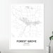 Forest Grove Map Print, Forest Grove Map Poster Wall Art, or City Map ...