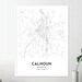 Calhoun Map Print, Calhoun Map Poster Wall Art, Ga City Map, Georgia ...