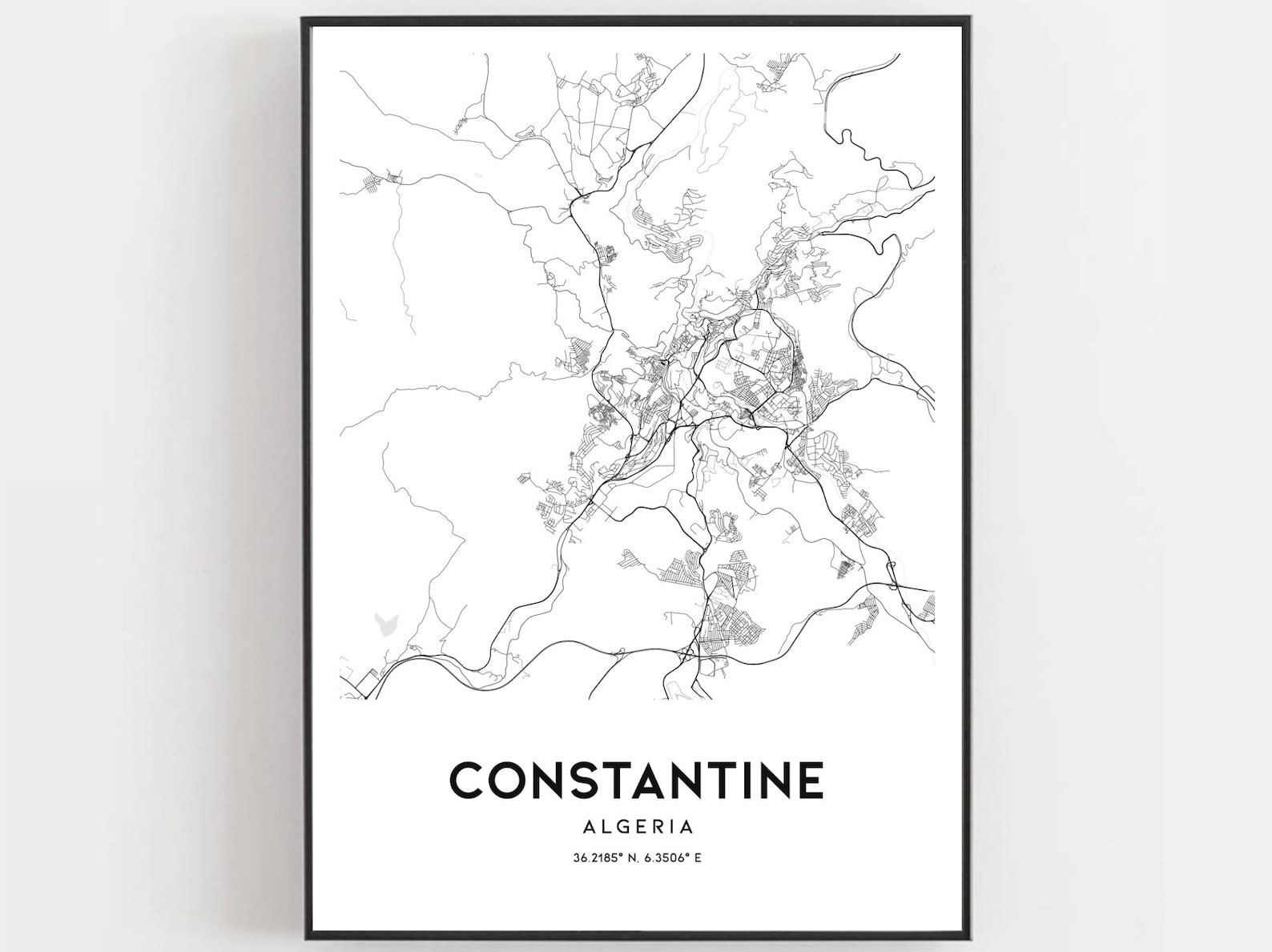 Constantine Map Print Constantine Map Poster Wall Art | Etsy