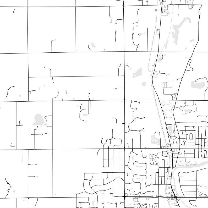 Mequon Map Print, Mequon Map Poster Wall Art, Wi City Map, Wisconsin ...