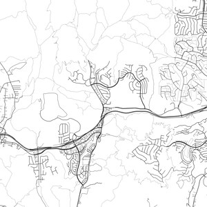 Calabasas Map Print Calabasas Map Poster Wall Art Ca City - Etsy