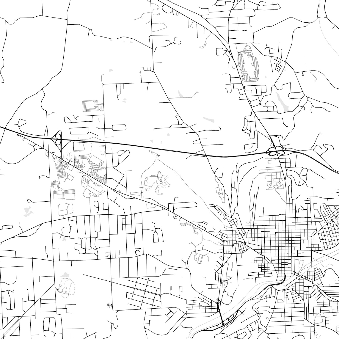 Butler Map Print Butler Map Poster Wall Art Pa City Map - Etsy